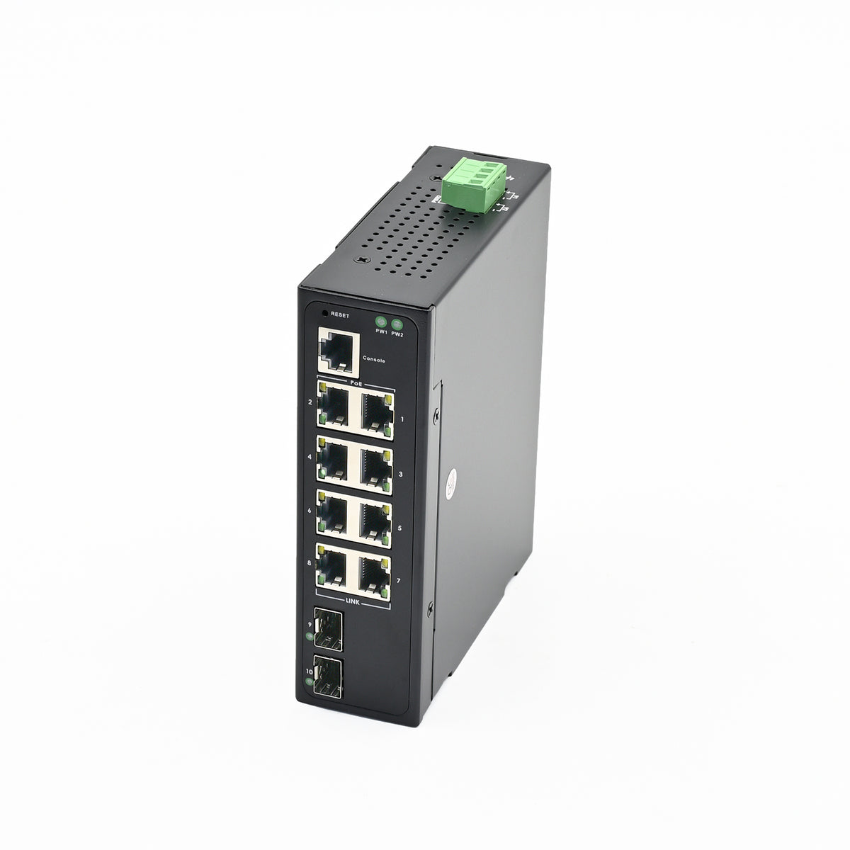 8GE+2GF Managed Industrial Gigabit PoE Switch – UltraPoE